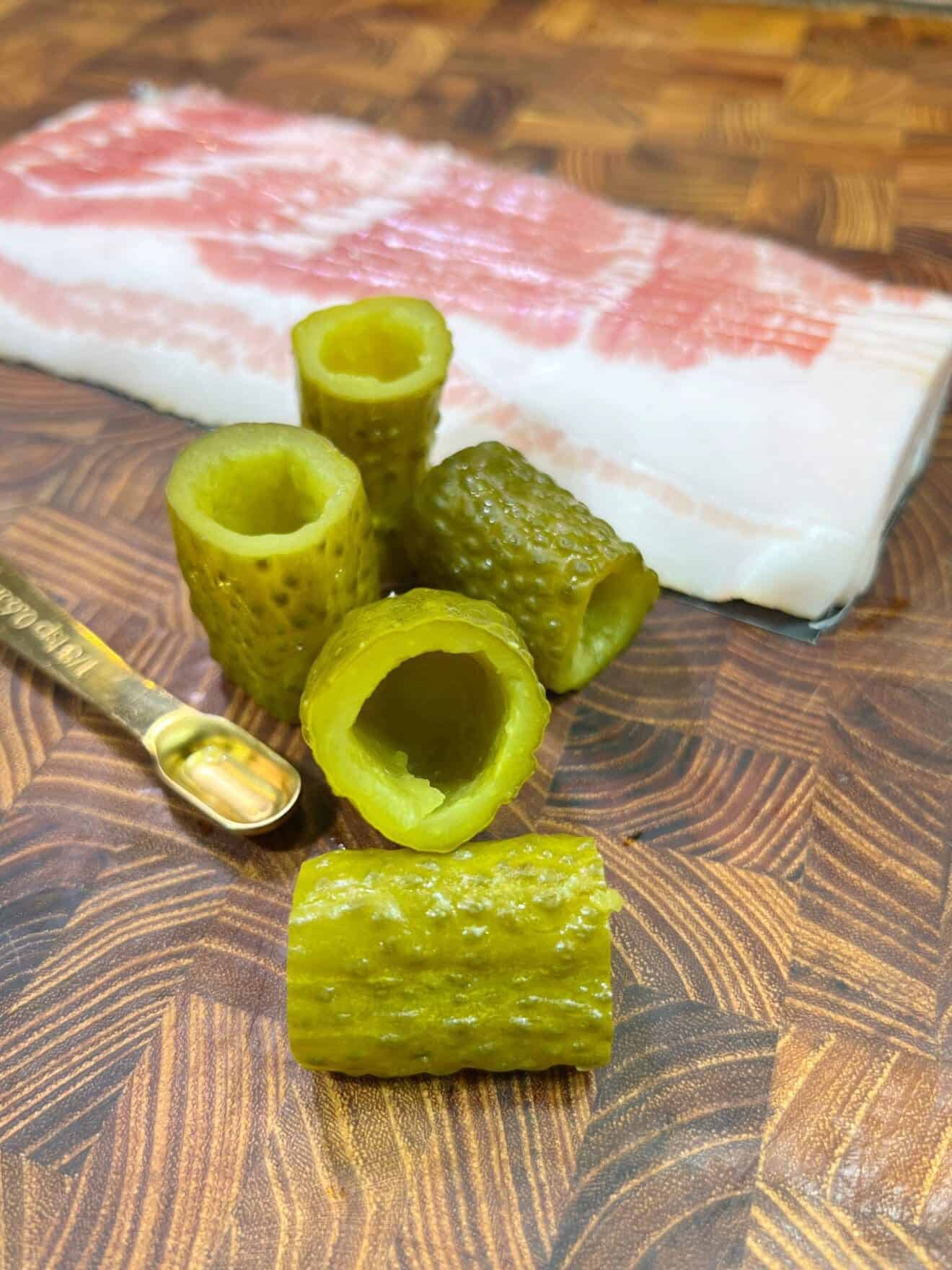 Bacon Wrapped Bloody Mary Pickle Shots