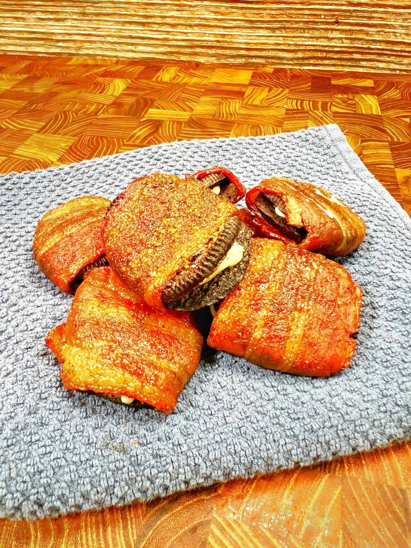 Sweet & Smoky Bacon Wrapped Oreos Recipe