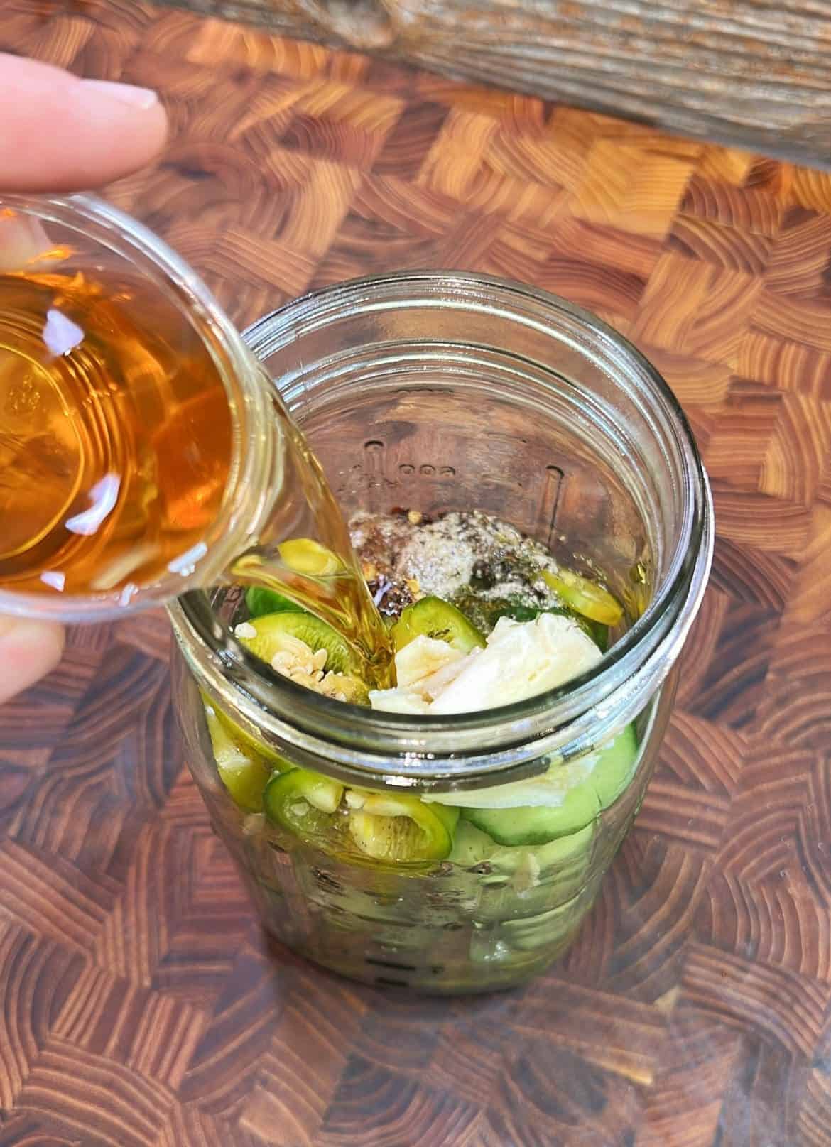 Easy Pickles Recipe - Spicy Maple Bourbon Pickles