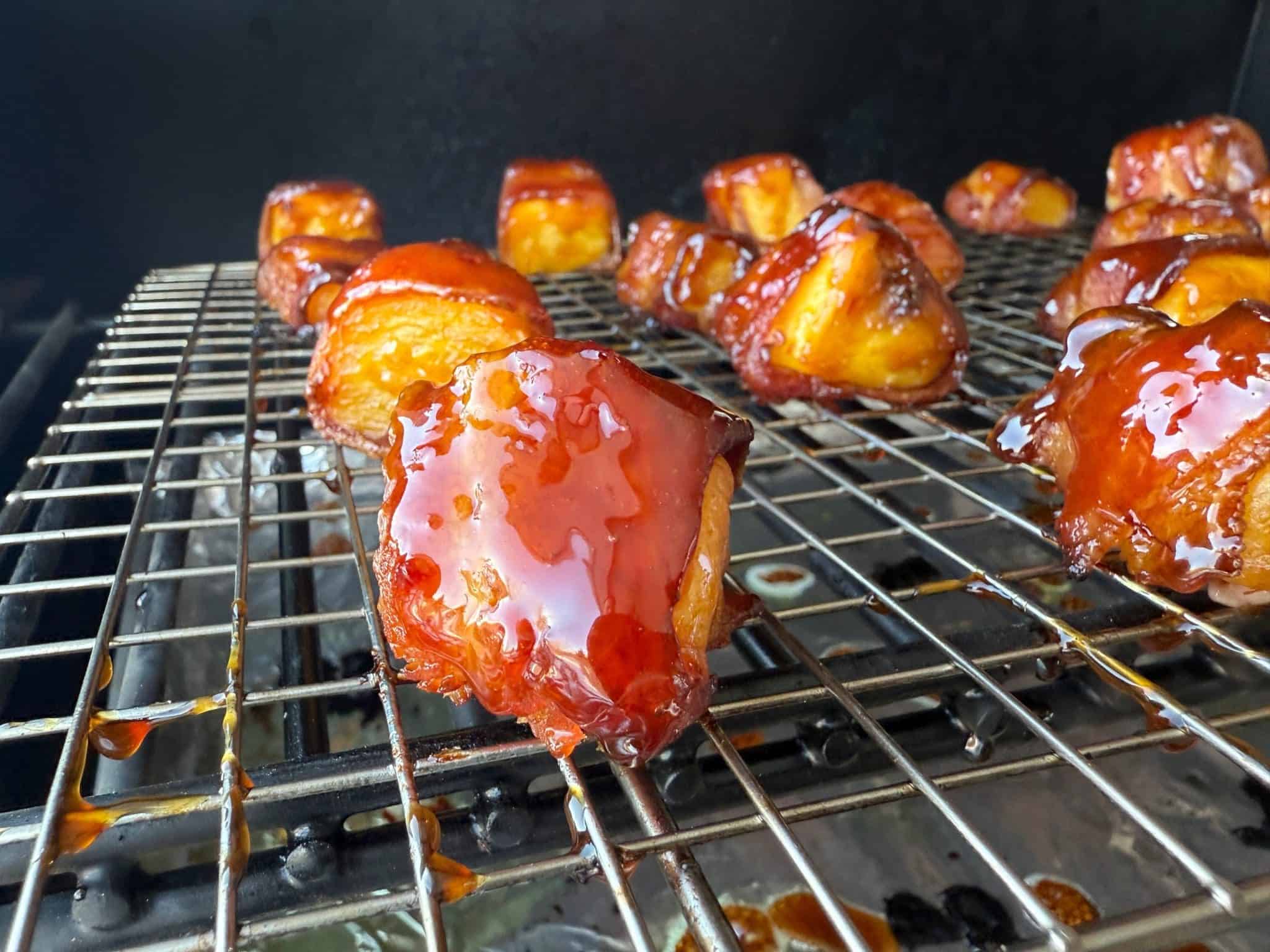 Bacon Wrapped Pineapple with Fireball Glaze Recipe