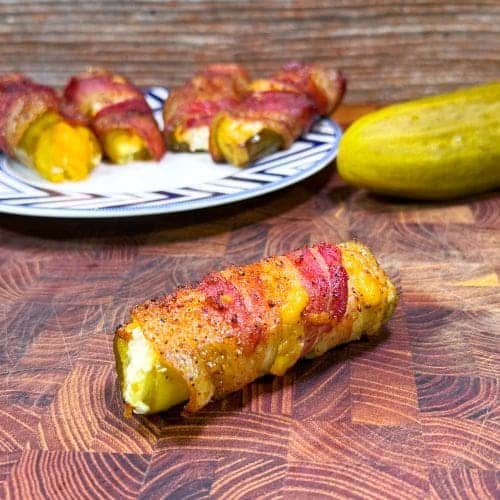 Smoked Bacon Wrapped Pickle Burnt Ends Easy BBQ Snack