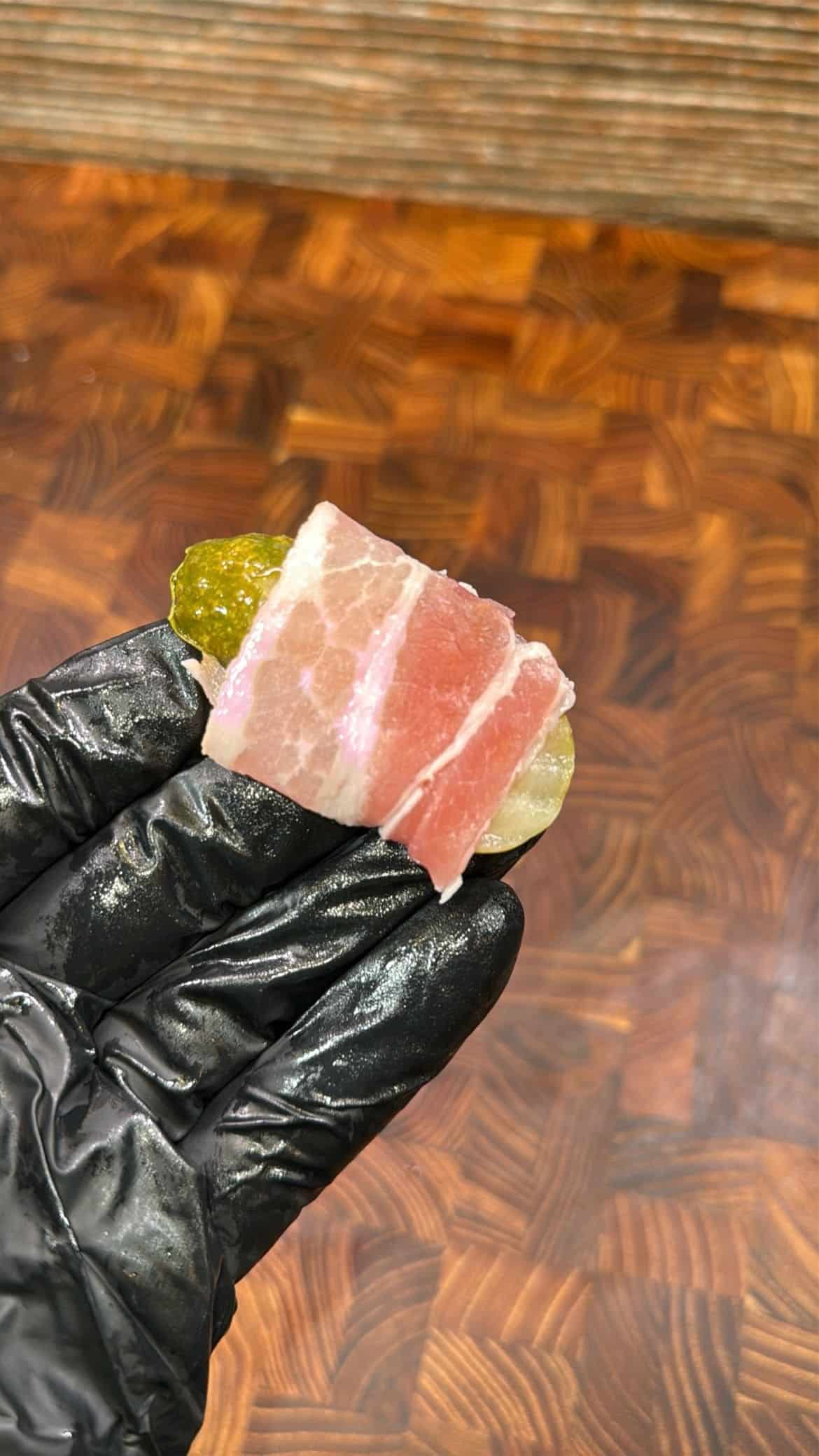 Smoked Bacon Wrapped Pickle Burnt Ends Easy BBQ Snack