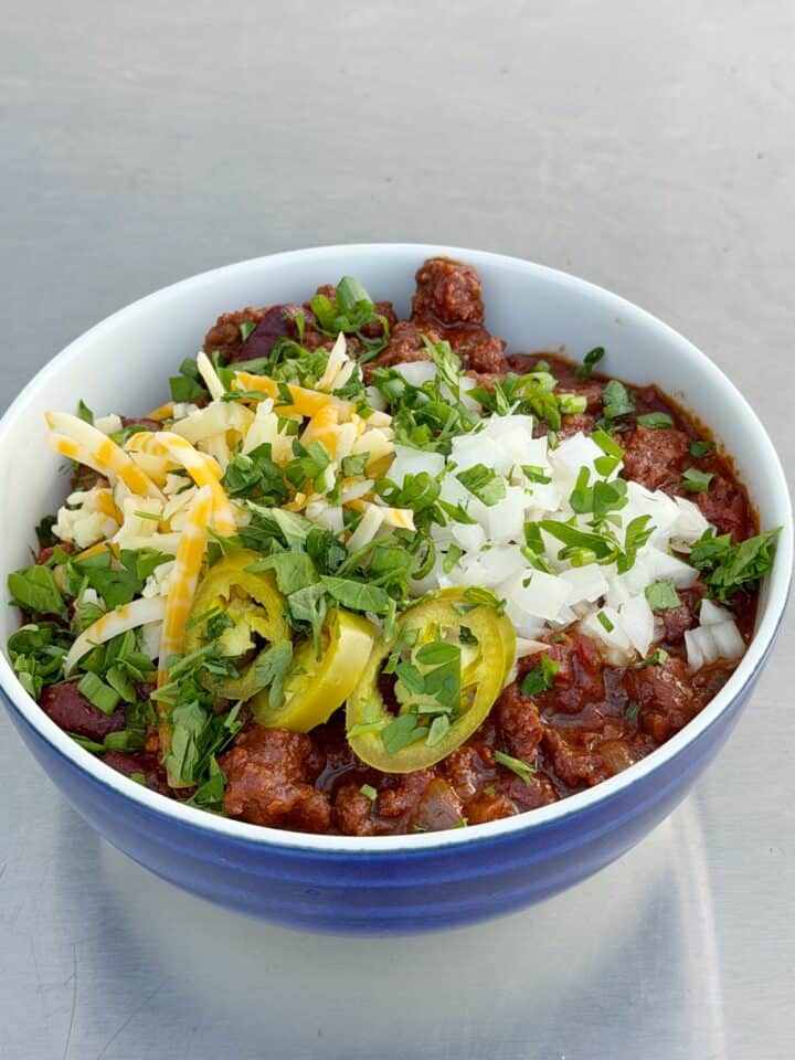 Easy Smoked Over the Top Chili with Guinness and Chocolate